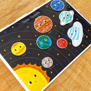 Solar System Busy Book Page, Solar System Matching Worksheet for ...