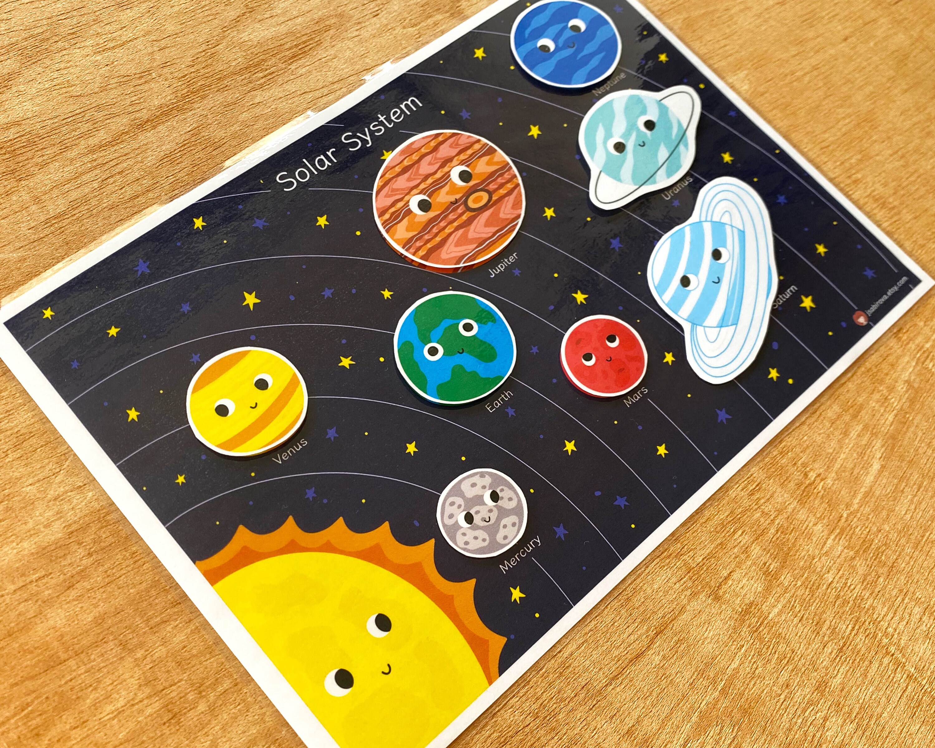 Solar System Busy Book Page, Solar System Matching Worksheet for ...