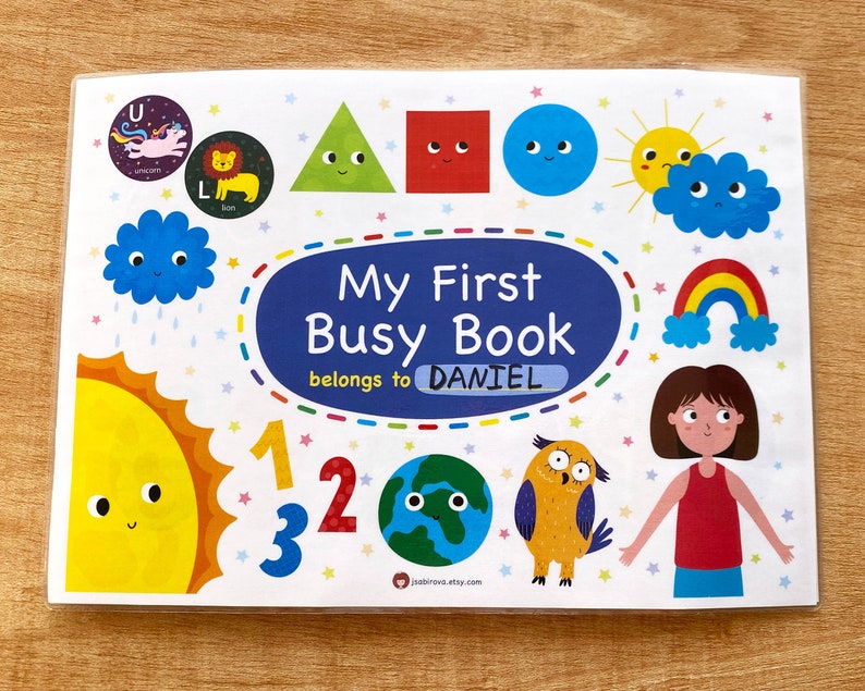 Busy Book Printable, Toddler First Busy Book Pdf, Preschool Learning ...