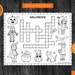 Halloween Crossword Puzzles Pdf for Kids, Halloween Crossword Printable ...