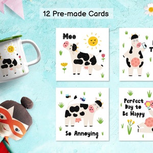 Cows Clipart and Digital Paper - Moo Collection, Cute Cows Print Png ...