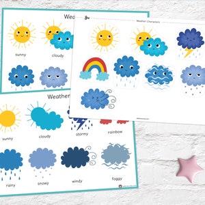 Weather Busy Book Page, I Know My Weather Matching Worksheet for ...