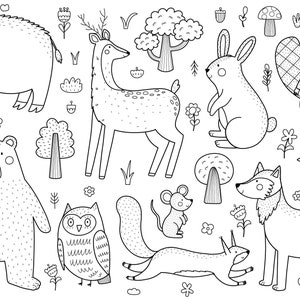 Forest Animals Clipart Collection, Woodland Animals Graphics, Nursery ...