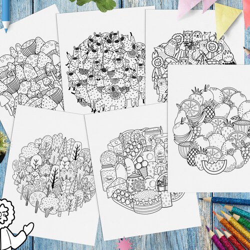 Coloring Book Pdf Printable Coloring Pages for Adults and - Etsy