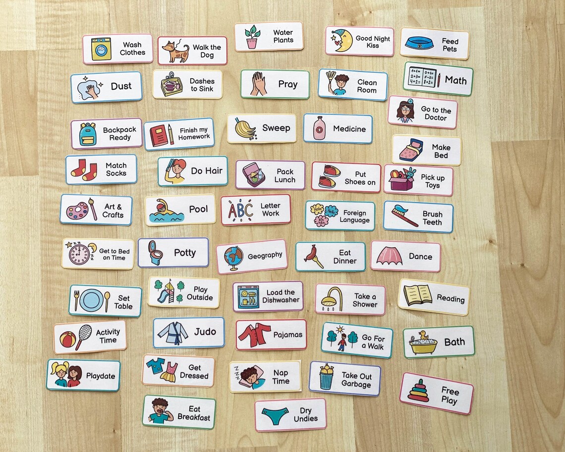 Reward Chart for Kids Printable Chore Chart Dry Erase Chore - Etsy