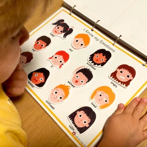 Emotions Busy Book Worksheet, Emotions Matching Page for Toddlers, I ...