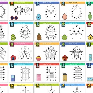 Shapes Activity Book Bundle, Dot to Dot Worksheets, Shapes Busy Binder ...