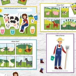 Farm Busy Book Printable, Toddler First Busy Book Pdf, Farm Animals ...