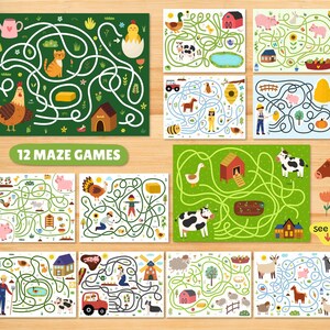 Farm Activity Book Bundle Printable, on the Farm Activity Pages for ...