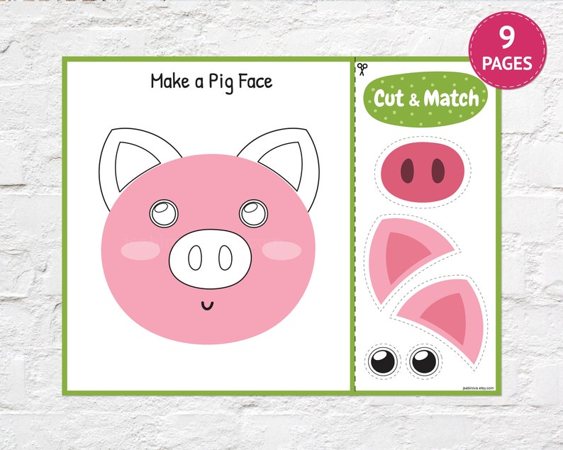 Farm Animals Busy Book, Cut and Match Games for Kids, Farm Activity ...
