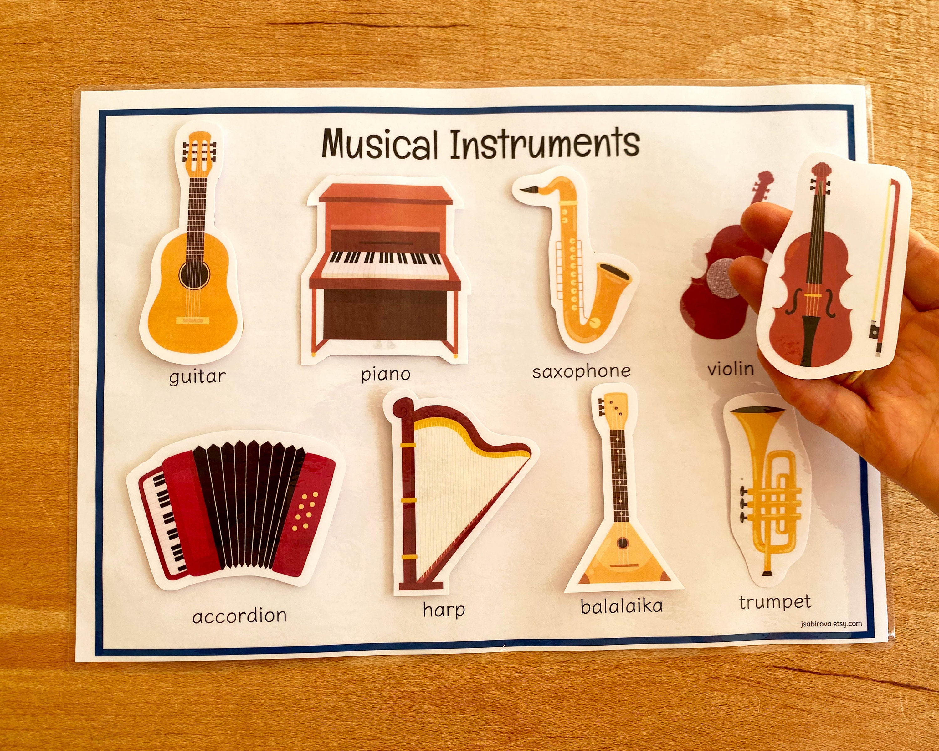 Musical Instruments Busy Book, Musical Instruments Matching Worksheets ...