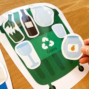 Waste Sorting Busy Book Printable Game for Toddlers, Trash Sorting ...