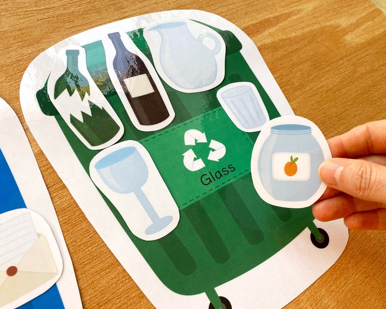 Waste Sorting Busy Book Printable Game for Toddlers Trash - Etsy