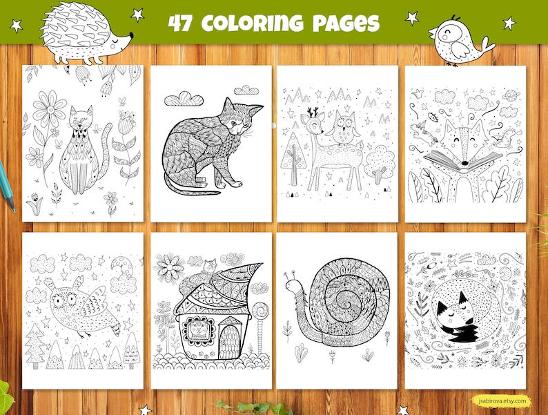 Doodle Coloring Book Bundle, Coloring Pages Printable, Coloring Pages ...