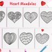 Heart Coloring Pages, Printable Adult Coloring Pages, Valentines Day ...