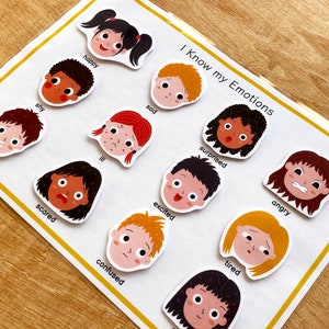 Emotions Busy Book Worksheet, Emotions Matching Page for Toddlers, I ...