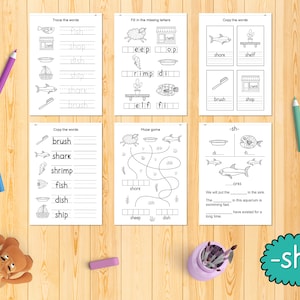 Phonics Printable Workbook, 1st Grade Worksheets for Kids, 2nd Grade ...