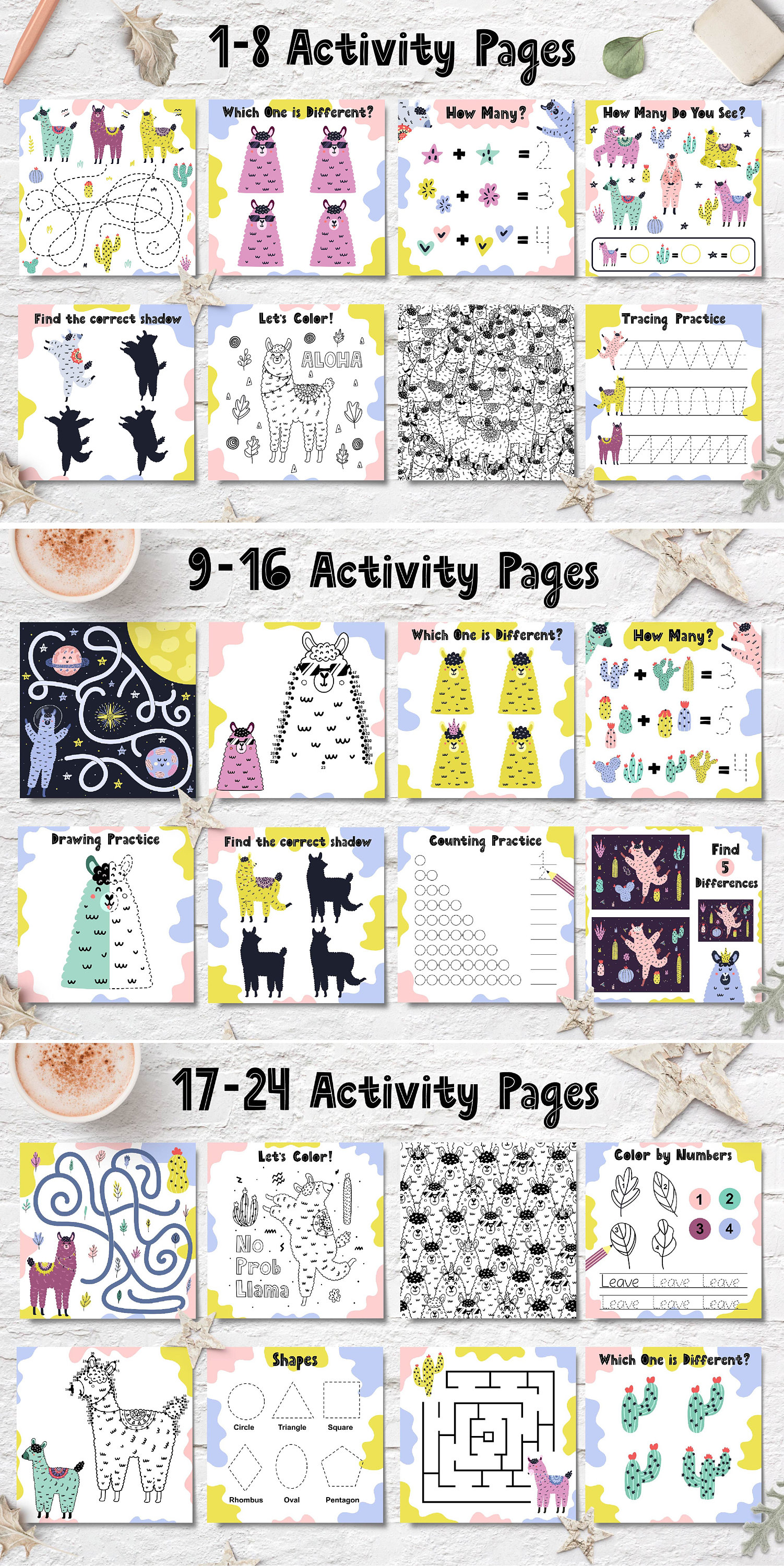 Printable Activity Book Pdf Eps Jpg Maze Puzzle Dot to Dot Games ...