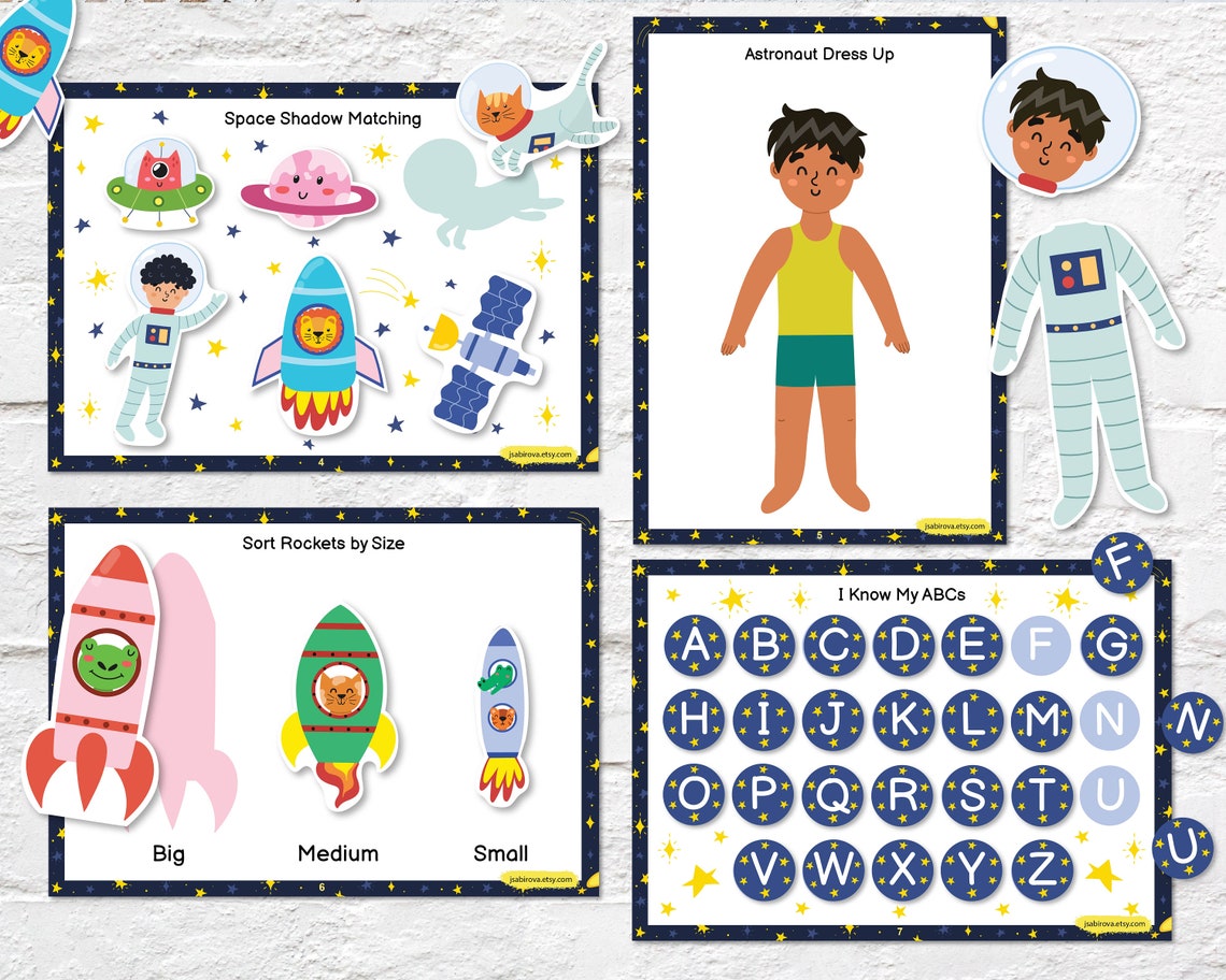 Space Busy Book Printable, Toddler First Busy Book Pdf, Toddler Busy ...