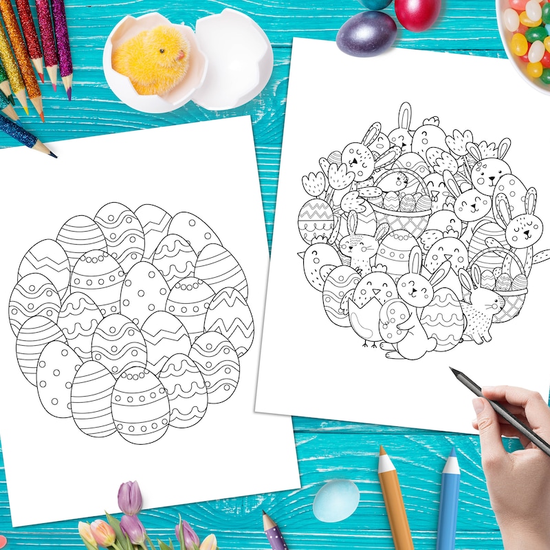 Easter Mandala Colouring - Etsy UK