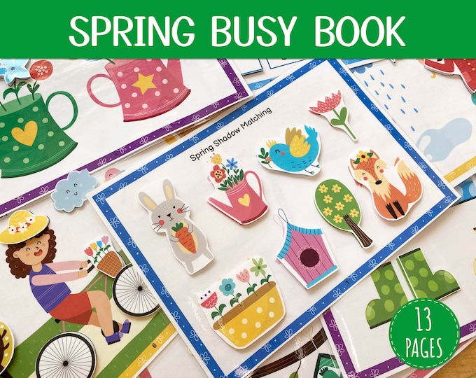 Printable Busy Book #2 for Toddlers, Printable Quiet Book, Girl Busy ...