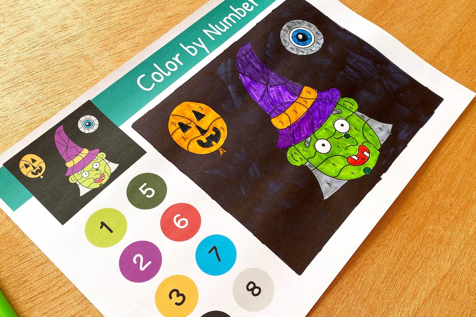 Halloween Color by Number Worksheets PDF Halloween Coloring - Etsy