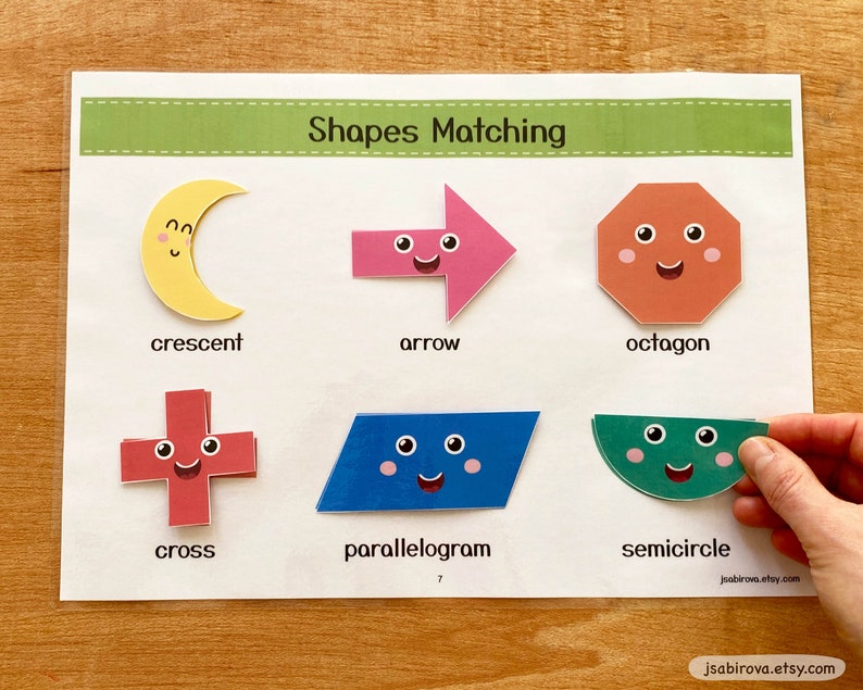 Shapes Busy Book for Toddlers, Printable Baby Quiet Book, Shapes ...