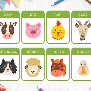 Farm Animals Flashcards Pdf, Farm Animals Flash Cards Printable ...