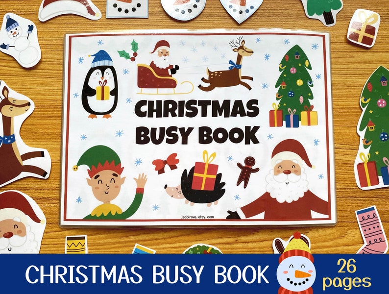 Christmas and Winter Busy Book Bundle for Toddlers, Set of 3 Toddler ...