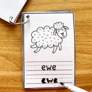 Ew Phonics Sound Flash Cards, ew Digraph Printable Flashcards, Phonics ...