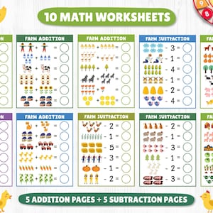 Farm Activity Book Bundle Printable, on the Farm Activity Pages for ...