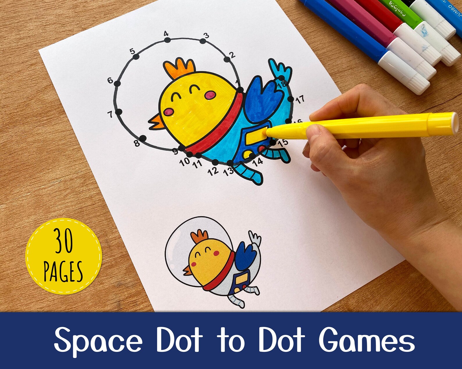 Space Dot to Dot Workbook for Kids Connect the Dots - Etsy