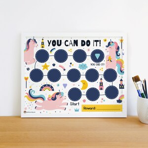 Unicorn Reward Chart Printable, Unicorns Behaviour Kids Chart, Cute ...