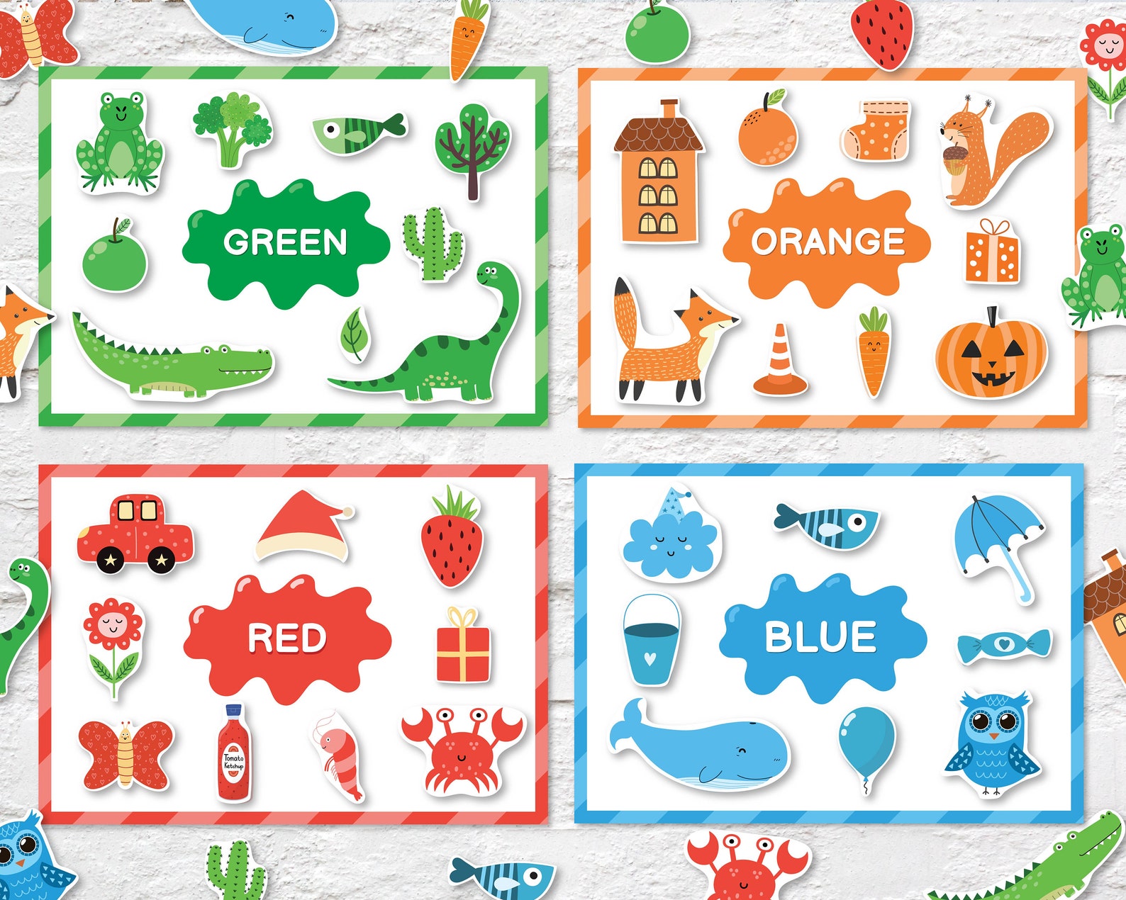 Color Sorting Busy Book for Toddlers Printable Baby Quiet - Etsy