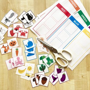 Color Sorting Toddler Busy Book, Printable Busy Binder, Quiet Book Pdf ...