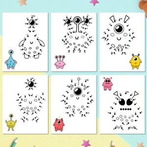 Space Dot to Dot Workbook for Kids, Connect the Dots Worksheets Home ...