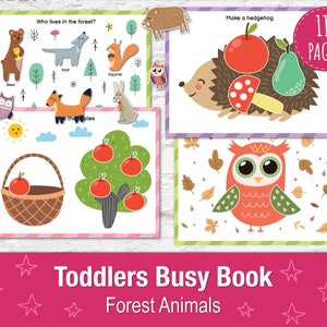 Forest Busy Book for Toddlers, Quiet Book Pdf, Forest Animals Busy Bag ...