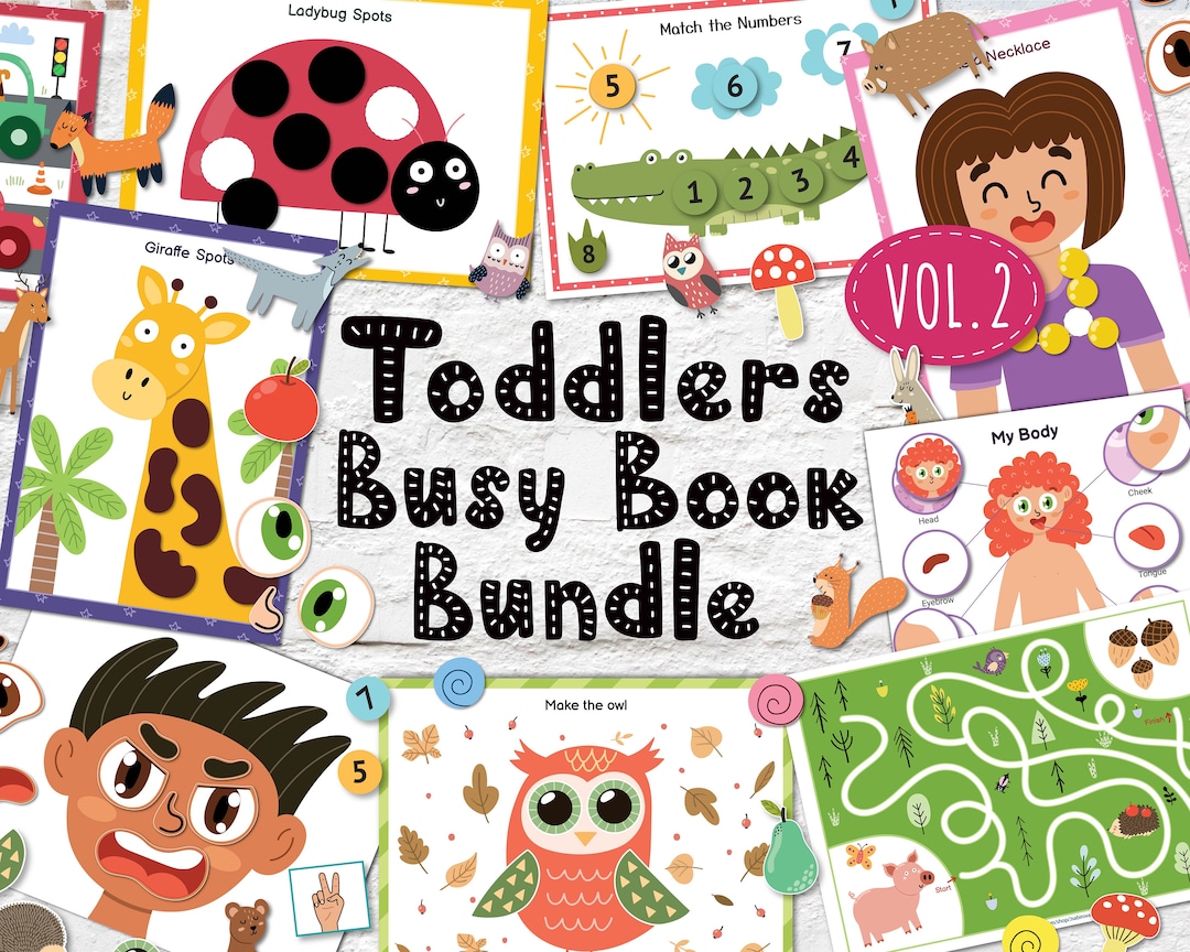 Busy Book Bundle for Toddlers PDF Vol. 2, Printable Activity Book ...
