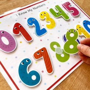Numbers Busy Book Page, I Know My Numbers Matching Worksheet for ...
