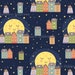 Good Night Clipart and Digital Paper Sweet Dreams Seamless Patterns ...