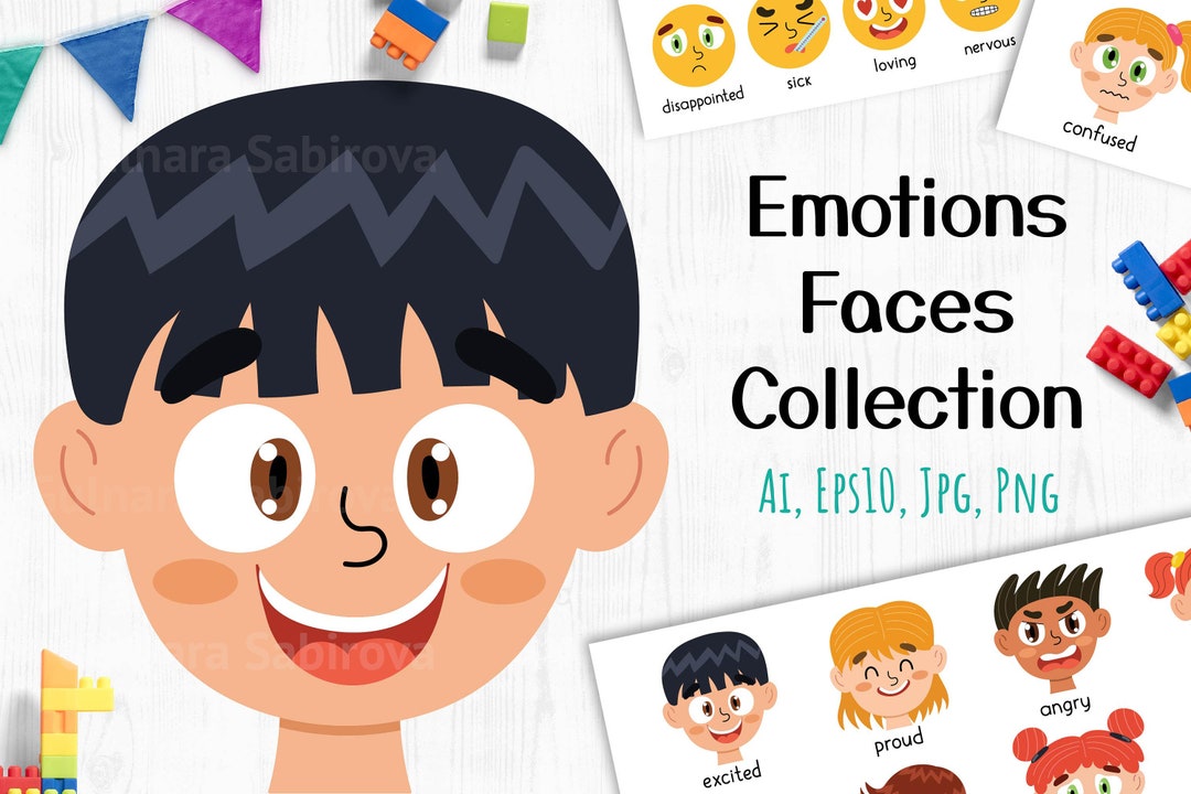 Emotions Clipart, Kids Faces Emotions Clip Art, Feelings Faces Kids Png ...