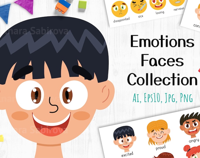 Feelings Faces Kids Png, Emoji Clipart, Emotions Clipart, Educational ...