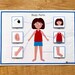 Body Parts Busy Book Page, Body Parts Matching Worksheet for Toddlers ...