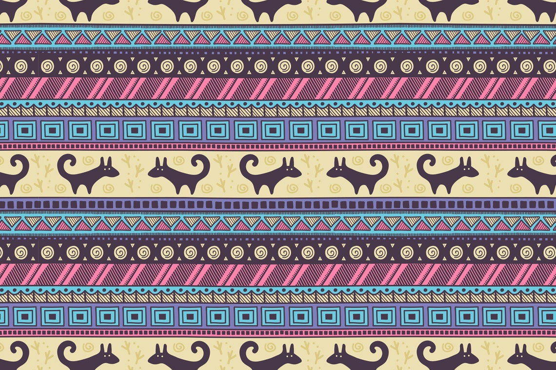 Tribal Digital Paper Pack / Ethnic Seamless Patterns / - Etsy