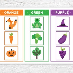 Color Sorting Toddler Busy Book, Printable Busy Binder, Quiet Book Pdf ...