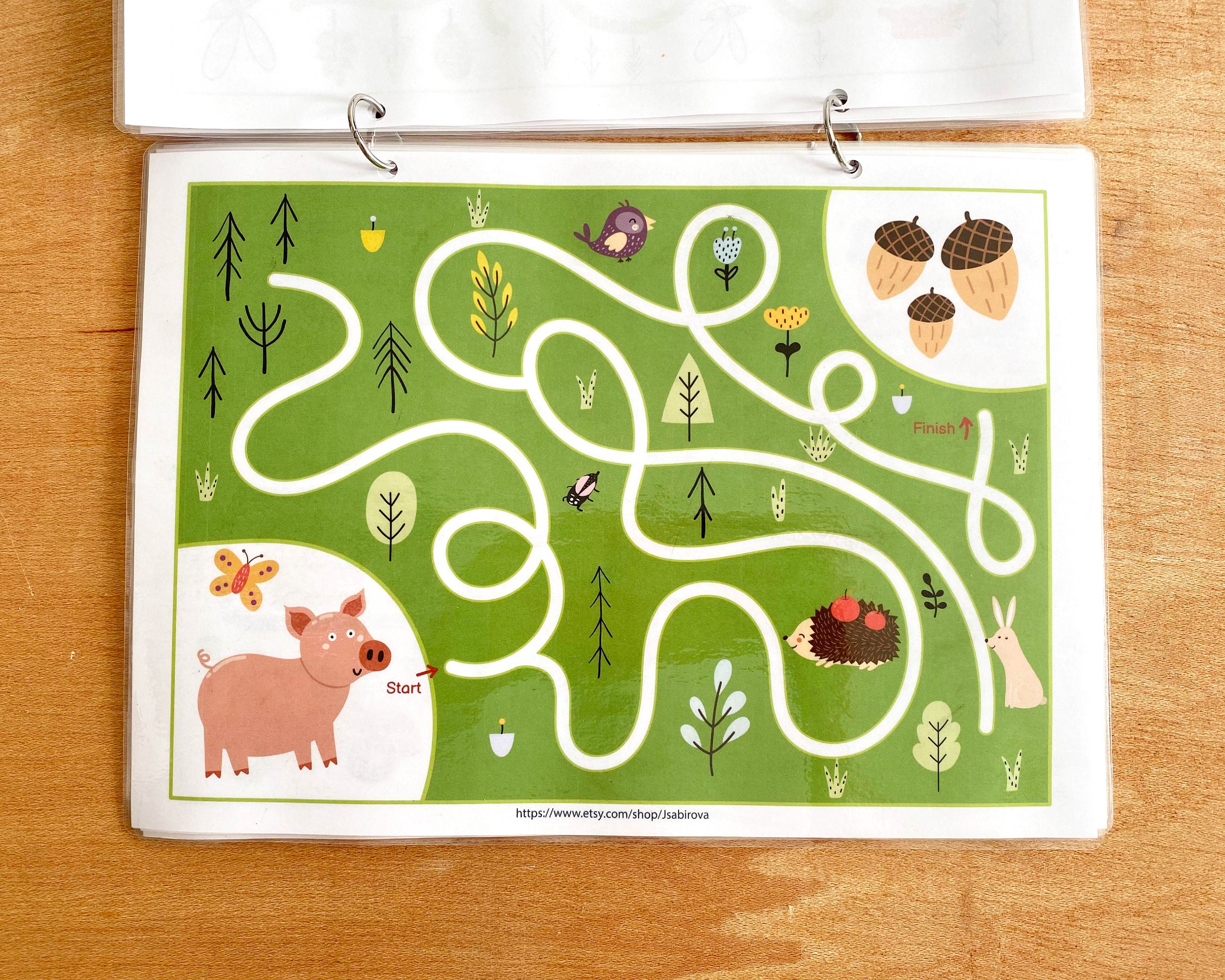 Maze Activity Book Printable Busy Book for Toddlers Maze - Etsy Australia