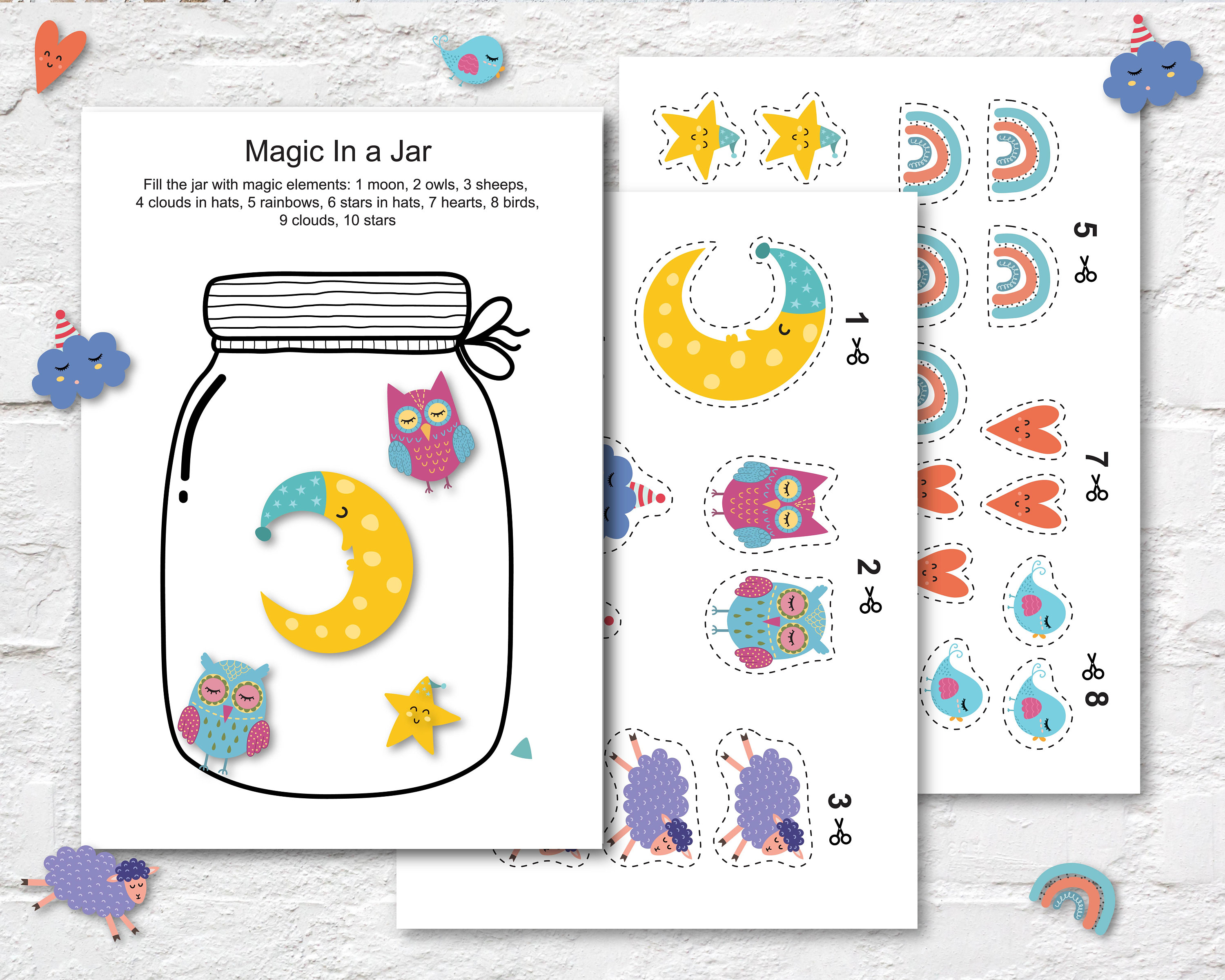 Learn to Count Busy Book for Toddlers A4 6 Printable Games | Etsy