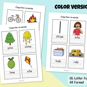 I-e Phonics Flash Cards, I-e Phonics Spelling Rule Printable Worksheets ...