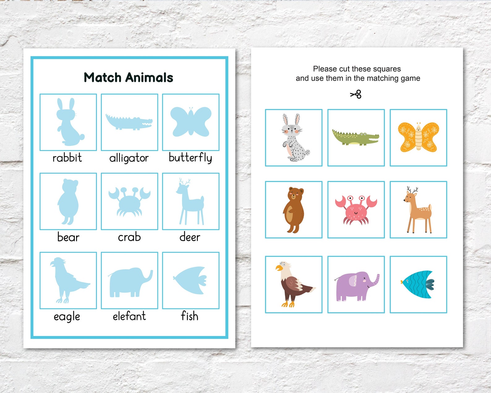 Toddler Busy Book Printable Pdf Busy Binder, Quiet Book, Matching Game ...