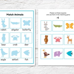 Toddler Busy Book Printable Pdf Busy Binder, Quiet Book, Matching Game ...